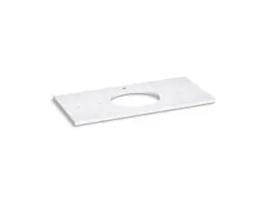 KOHLER Silestone 49" Quartz Vanity Top With Oval Cutout - Eternal Statuario