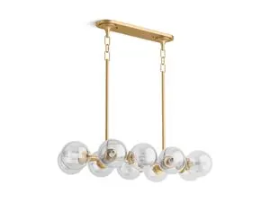 KOHLER Bellera 38" Linear Chandelier - Brushed Moderne Brass