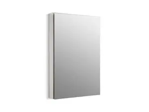KOHLER Catalan 24-1/8" W X 36-1/8" H Aluminum Single-door Medicine Cabinet With 107 Degree Hinge - Satin Anodized Aluminum