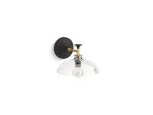 KOHLER Tone One-light Sconce - Black With Brass Trim