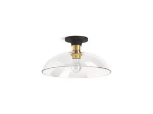 KOHLER Tone 15" Flush-mount - Black With Brass Trim