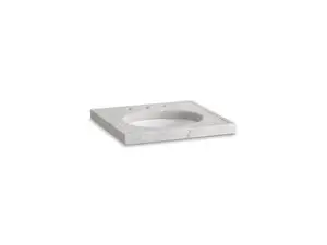 KOHLER Kathryn 24" X 22" Marble Console Tabletop With 8" Widespread Faucet Holes And Cut For K-2205-g/k-2210-g Undermount Bathroom Sink - White Carrara Marble