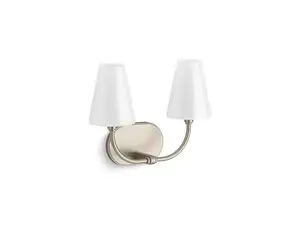 KOHLER Kernen By Studio McGee Two-light Sconce Brushed Nickel