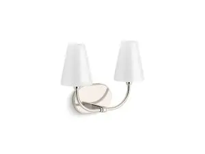 KOHLER Kernen By Studio McGee Two-light Sconce Polished Nickel