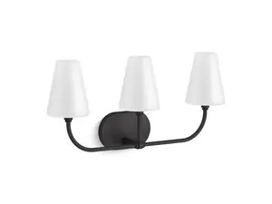 KOHLER Kernen Studio Mcgee Three-light Sconce - Matte Black