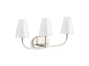 KOHLER Kernen Studio Mcgee Three-light Sconce - Polished Nickel