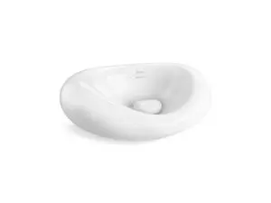 KOHLER Landshapes Daniel Arsham 21-1/2" Oval Vessel Bathroom Sink, No Overflow - One-color