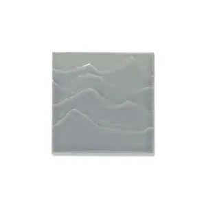 KOHLER Landshapes Daniel Arsham 4" X 4" Feature Tile Produced The Wastelab - Light Blue Grey