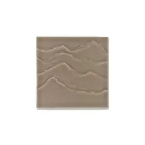 KOHLER Landshapes Daniel Arsham 4" X 4" Feature Tile Produced The Wastelab - Light Warm Grey