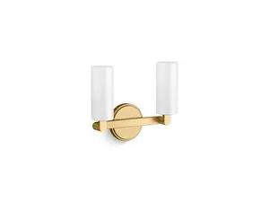 KOHLER Crue Two-light Sconce Brushed Moderne Brass