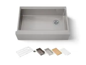KOHLER Strive 32-1/2" Undermount Single-bowl Farmhouse Workstation Kitchen Sink - One-color