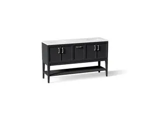 KOHLER Winnow 60" Bathroom Vanity Cabinet With Sinks And Quartz Top