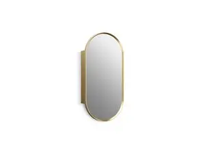 KOHLER Verdera 15" X 30" Capsule Framed Medicine Cabinet - Moderne Brushed Gold