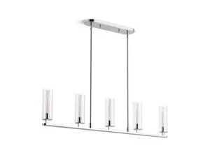 KOHLER Crue 45" Linear Chandelier - Polished Chrome