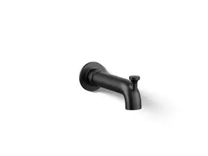 KOHLER Castia Studio Mcgee Wall-mount Bath Spout With Diverter - Matte Black