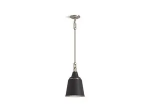 KOHLER Varla 9" Pendant Matte Black With Brushed Nickel