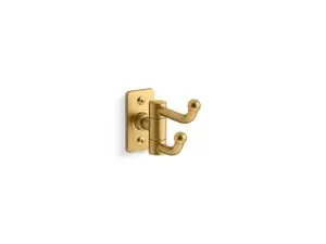 KOHLER Castia Studio Mcgee Double Robe Hook - Vibrant Brushed Moderne Brass