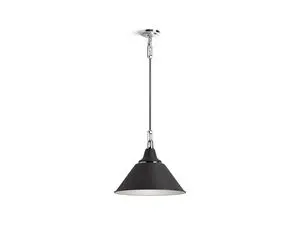 KOHLER Varla 16" Pendant - Polished Chrome/matte Black