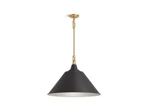 KOHLER Varla 24" Pendant Black With Brass Trim