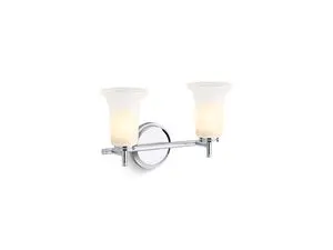 KOHLER Bellera Two-light Sconce With Frosted Shades - Polished Chrome