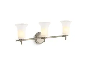 KOHLER Bellera Three-light Sconce With Frosted Shades - Brushed Nickel