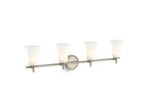 KOHLER Bellera Four-light Sconce With Frosted Shades - Brushed Nickel