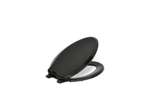 KOHLER Cachet Readylatch Quiet-close Elongated Toilet Seat - Black Black