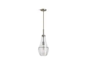 KOHLER Simplice 8" Teardrop Pendant Brushed Nickel