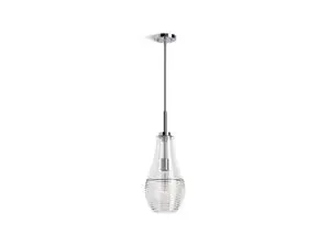 KOHLER Simplice 8" Teardrop Pendant - Polished Chrome