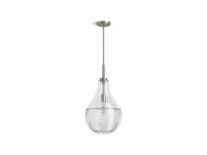 KOHLER Simplice 12" Teardrop Pendant - Brushed Nickel
