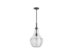 KOHLER Simplice 12" Teardrop Pendant - Matte Black
