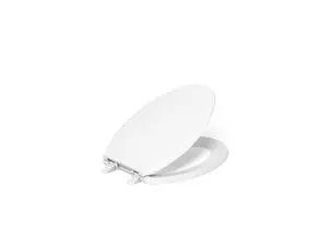 KOHLER Lustra Quick-release Elongated Toilet Seat With Antimicrobial Agent - White