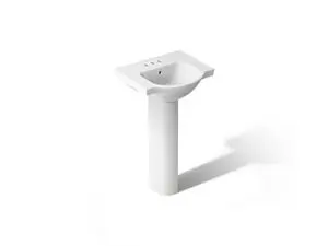 KOHLER Veer 21" Rectangular Pedestal Bathroom Sink - One-color