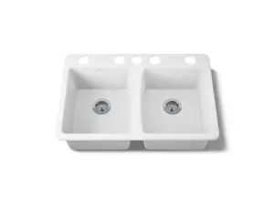 KOHLER Deerfield 33" Undermount Double-bowl Kitchen Sink - One-color