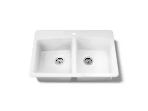 KOHLER Brookfield 33" Top-mount Double-bowl Kitchen Sink - One-color