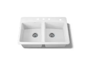 KOHLER Brookfield 33" Top-mount Double-bowl Kitchen Sink - One-color