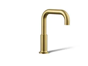 KOHLER Purist Deck-mount Bath Spout Vibrant Brushed Moderne Brass