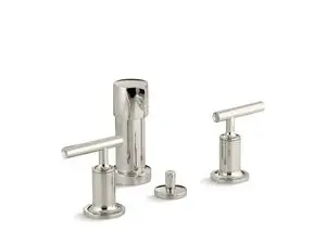 KOHLER Purist Vertical Spray Bidet Faucet With Lever Handles - Vibrant Polished Nickel