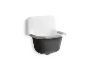 KOHLER Bannon 22-1/4" X 18-1/4" Wall-mount Or P-trap Mount Service Sink With Rim Guard And Blank Back - One-color