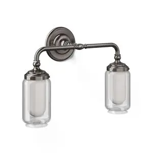 KOHLER Artifacts Two-light Sconce Titanium