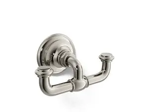 KOHLER Artifacts Double Robe Hook Vibrant Polished Nickel