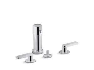 KOHLER Composed Widespread Bidet Faucet With Lever Handles - Polished Chrome