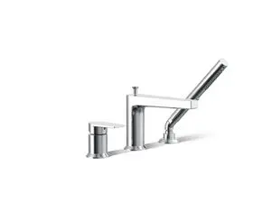 KOHLER Taut Deck-mount Bath Faucet With Handshower - Polished Chrome
