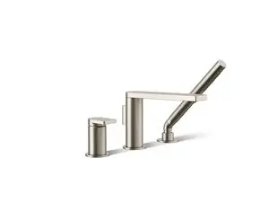 KOHLER Composed Deck-mount Bath Faucet With Handshower Vibrant Brushed Nickel