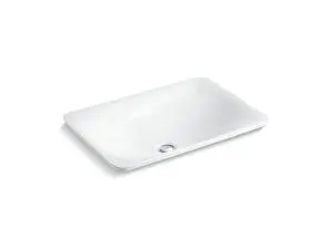 KOHLER Sartorial Paisley Carillon 21" Rectangular Drop-in Bathroom Sink, No Overflow - One-color