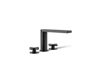 KOHLER Composed Deck-mount Bath Faucet With Cross Handles Matte Black