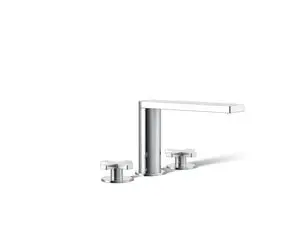 KOHLER Composed Deck-mount Bath Faucet With Cross Handles Polished Chrome
