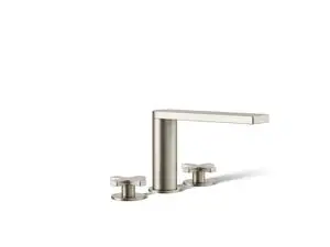 KOHLER Composed Deck-mount Bath Faucet With Cross Handles Vibrant Brushed Nickel