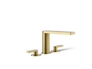 KOHLER Composed Deck-mount Bath Faucet With Lever Handles - Vibrant Brushed Moderne Brass