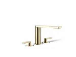 KOHLER Composed Deck-mount Bath Faucet With Lever Handles Vibrant French Gold